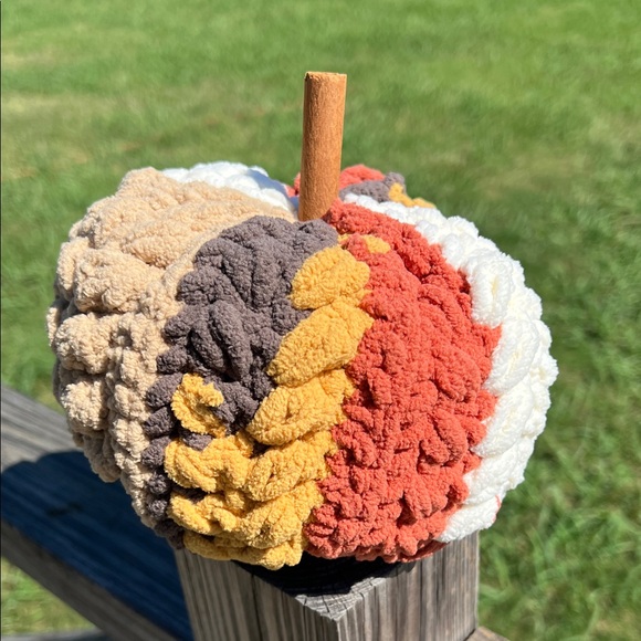 Hand Crafted | Accents | Multicolor Textured Crochet Pumpkin Decor ...